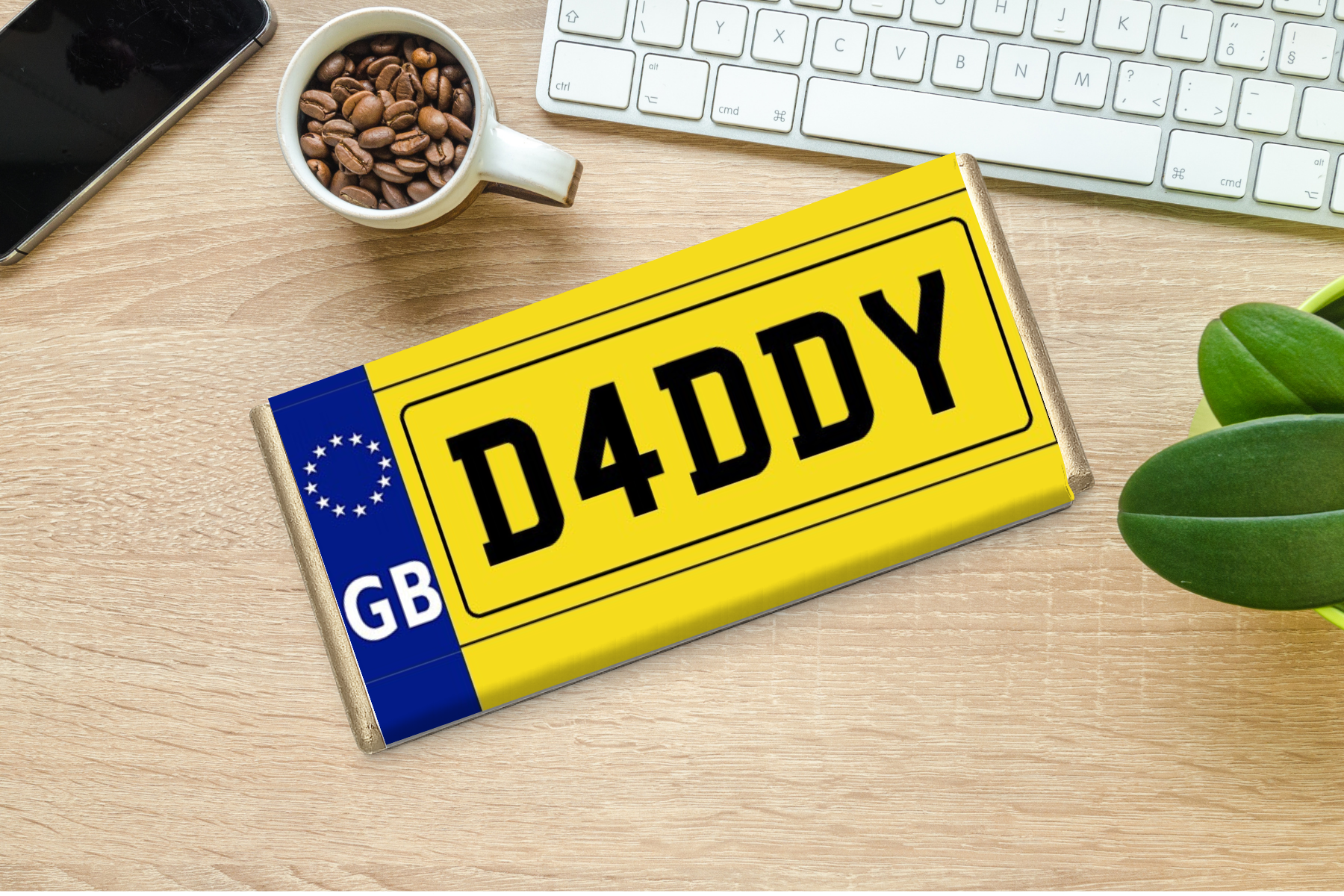 Personalised Number Plate Chocolate Bar – Sweet & Saucy Print Co